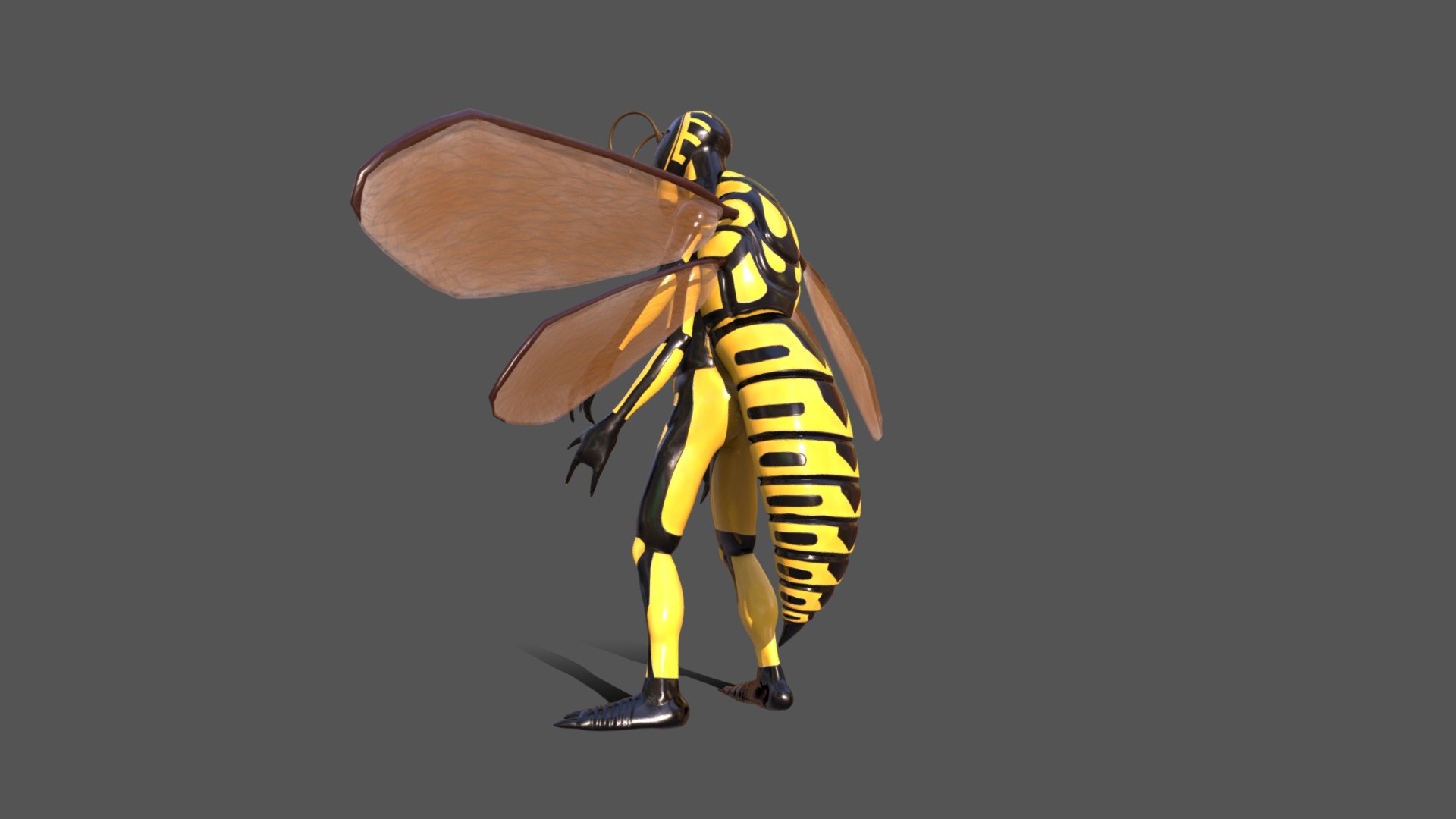 Yellow Jacket Fly 3D - TurboSquid 1881161