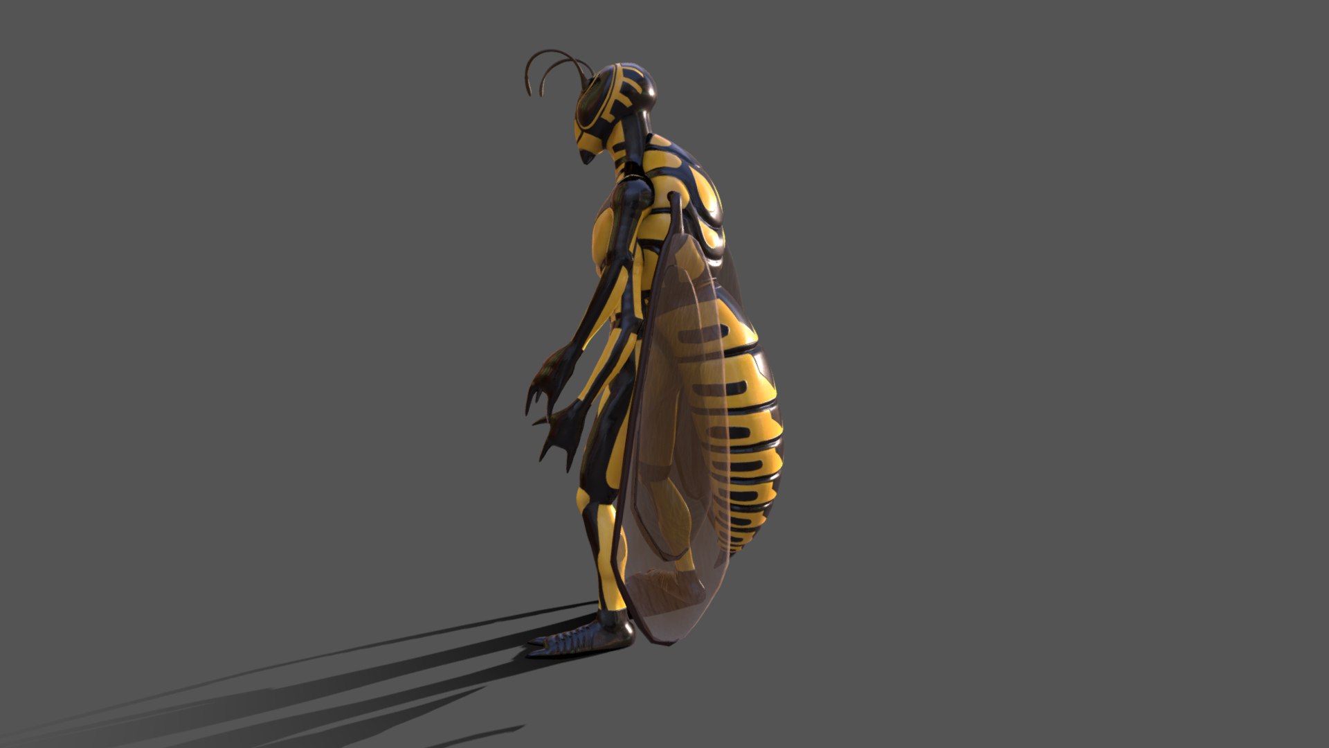 Yellow Jacket Fly 3D - TurboSquid 1881161