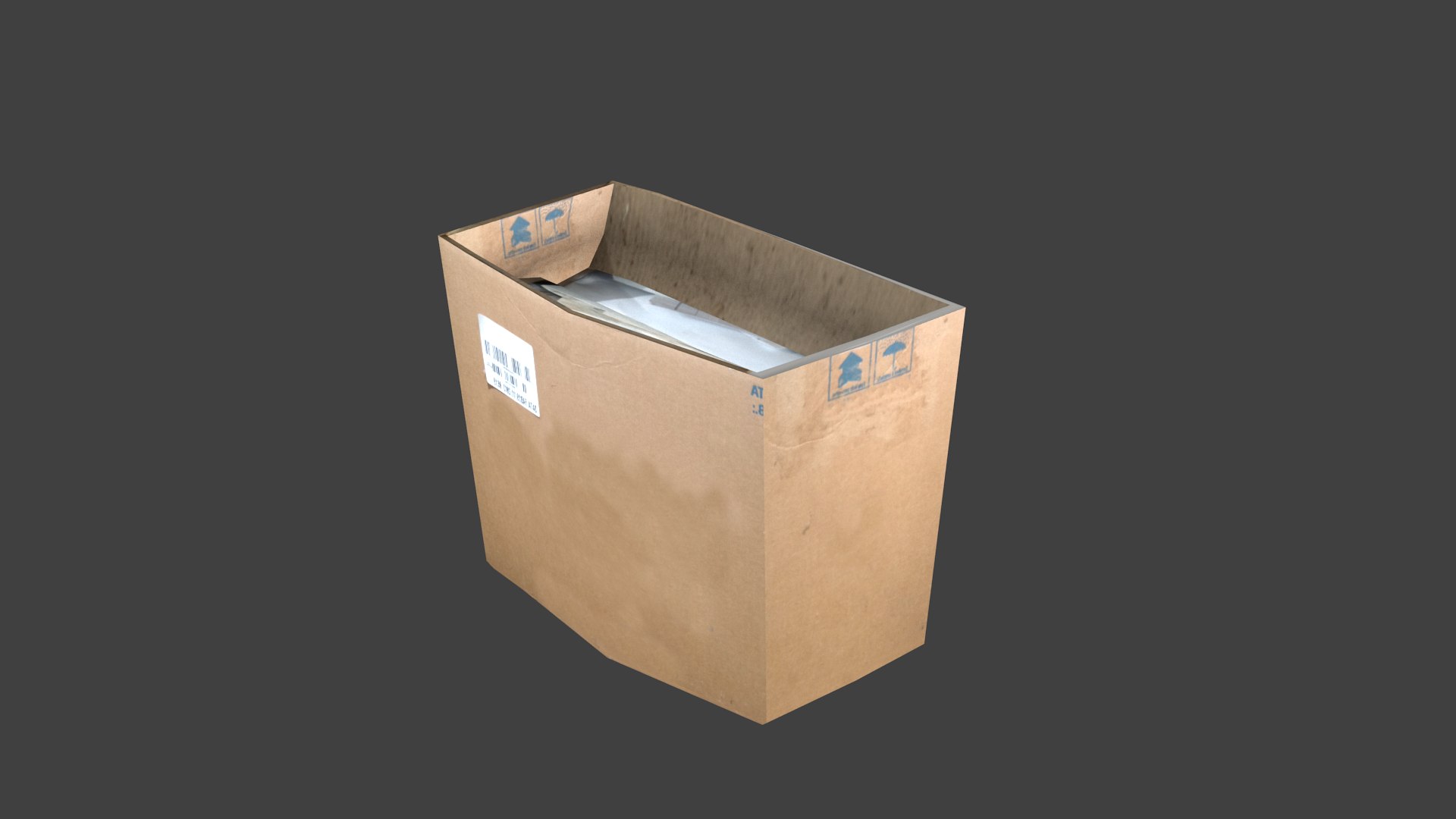 3D Box paper 01 model - TurboSquid 1769576