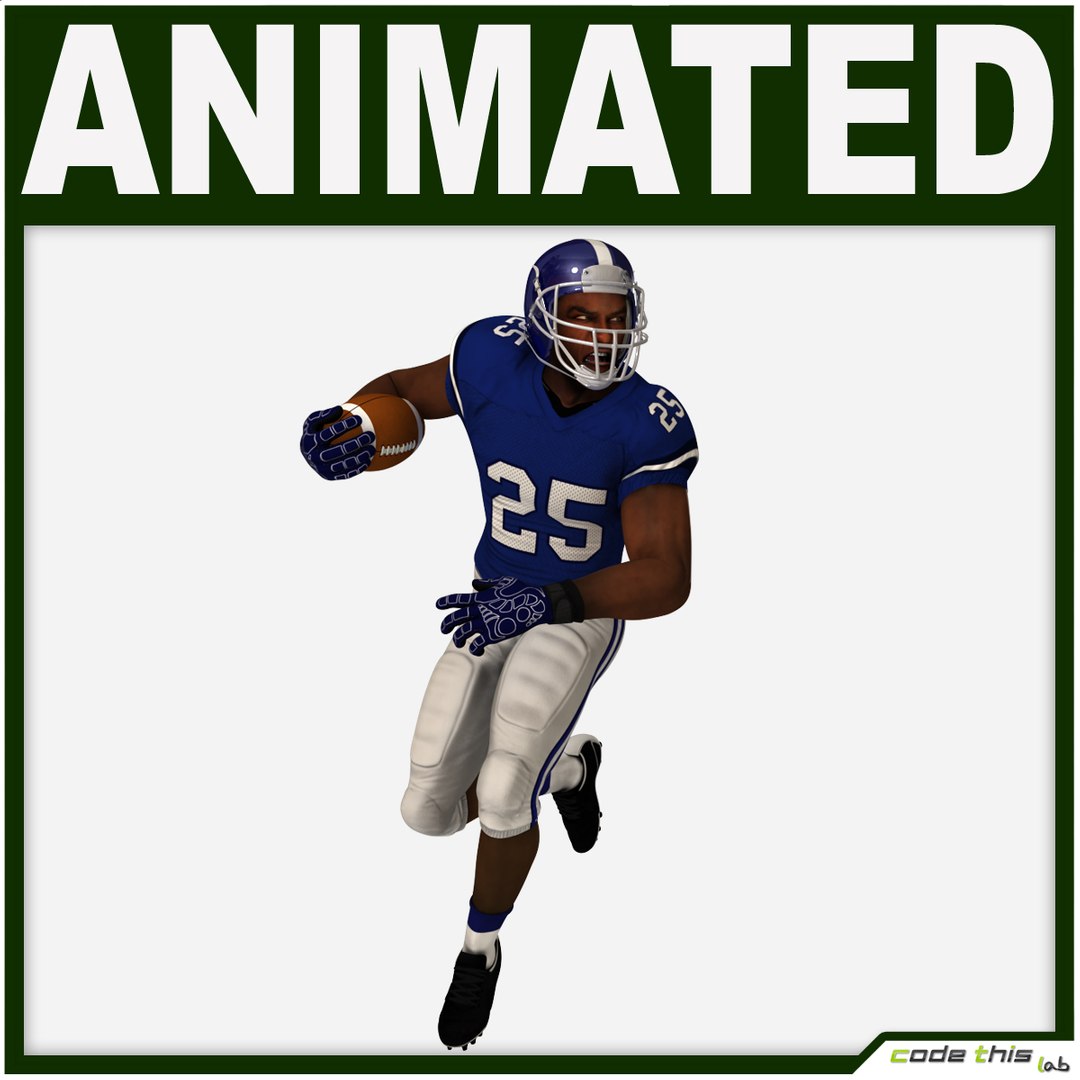 team player american football obj