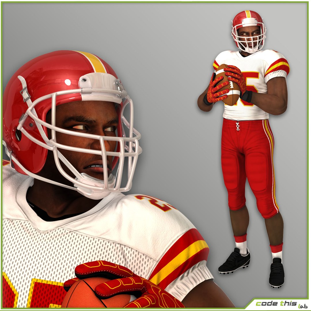 team player american football obj