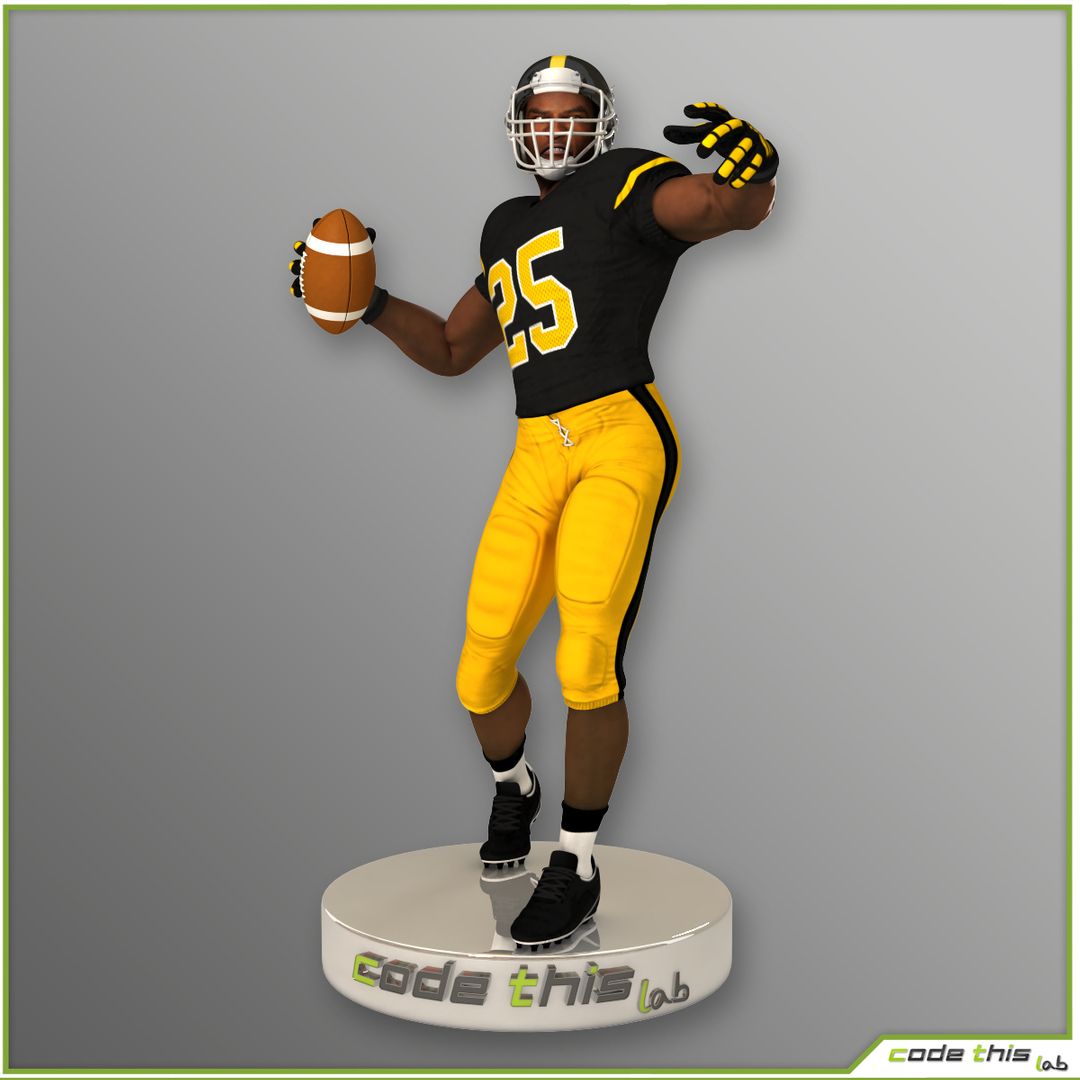 Team Player American Football Obj