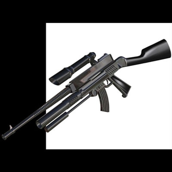 futuristic space rifle