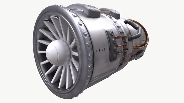 3d model engine jet
