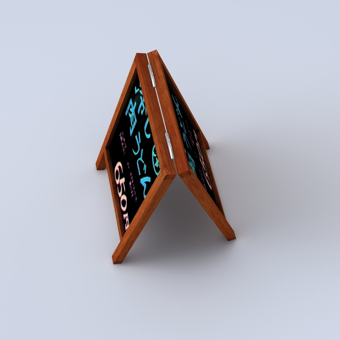 3d Model Japan Cafe Sign