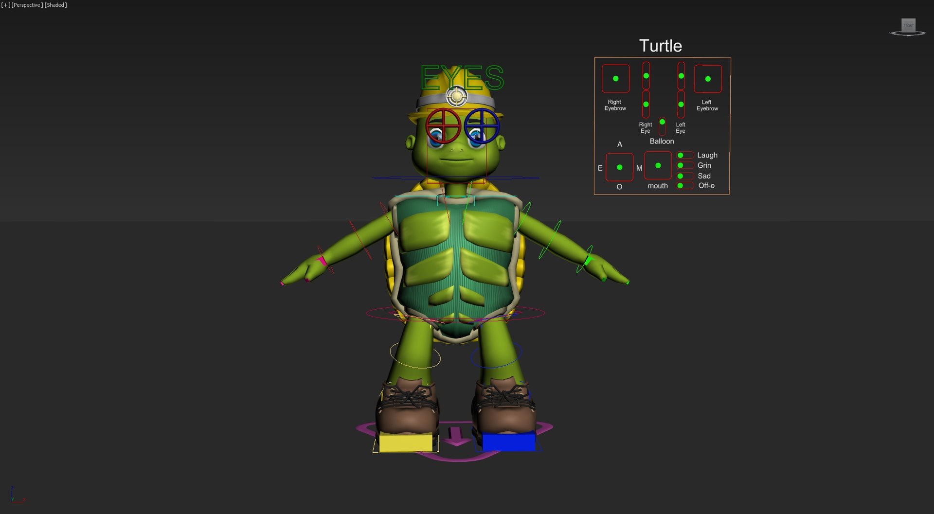 3D Turtle Character Rigged Model - TurboSquid 1811470
