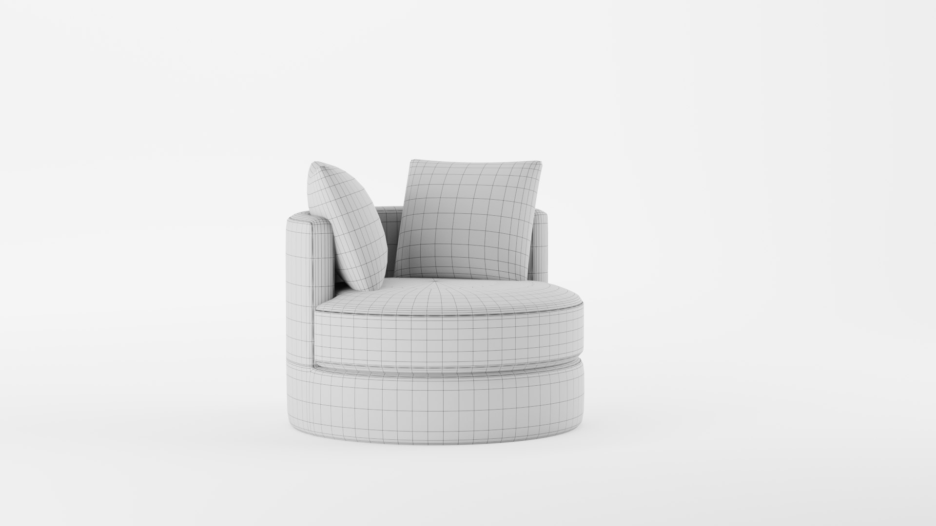 3D Model Balboa Upholstered Swivel Armchair - TurboSquid 2389534