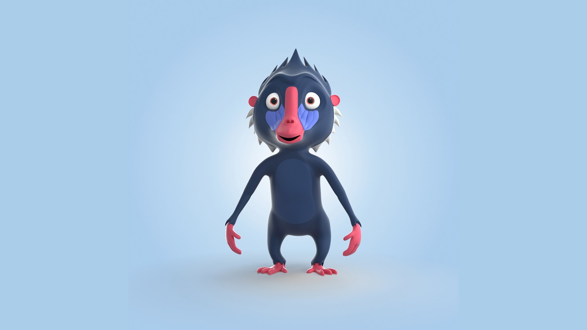 3D Mandrill Model - TurboSquid 2014817
