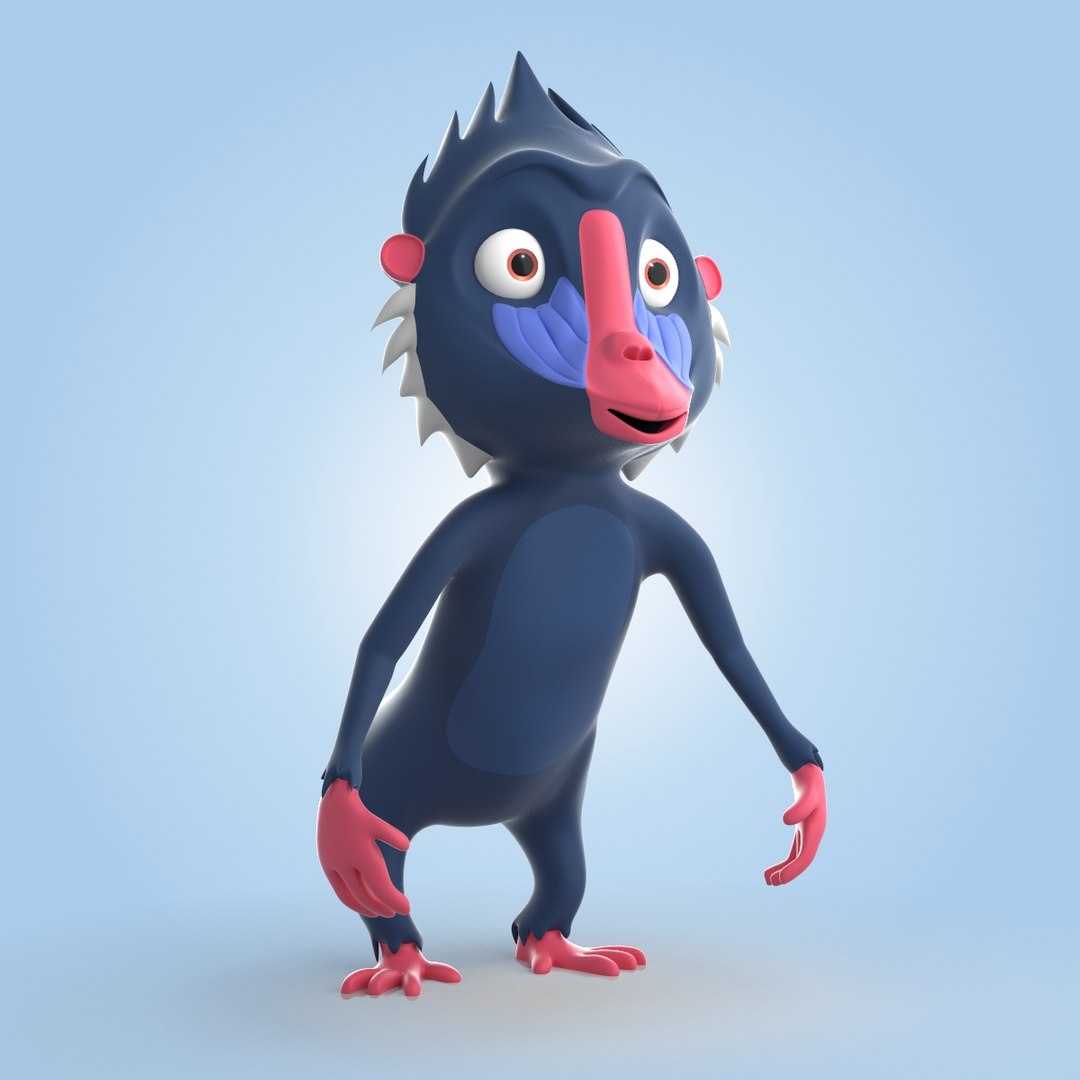 3D Mandrill Model - TurboSquid 2014817