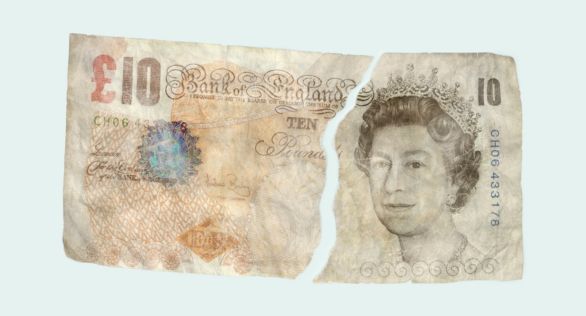 10 Pound Note Torn Max