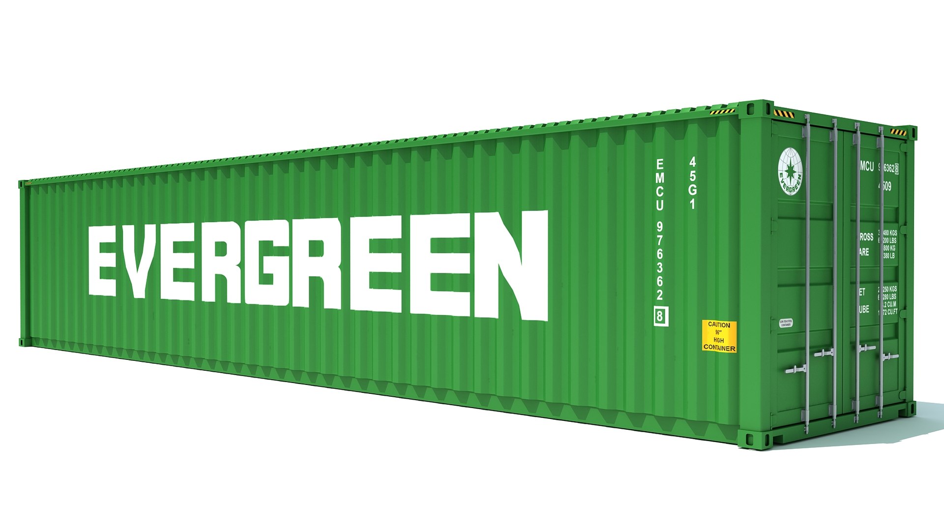 3D Shipping Container Evergreen - TurboSquid 1616000