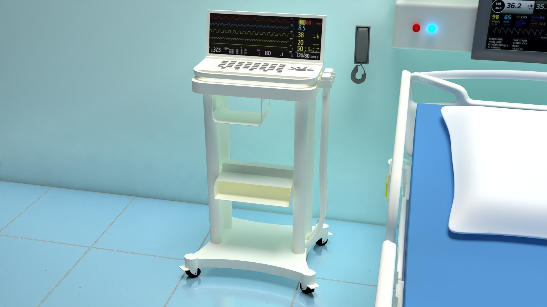 3D Intensive Care Unit 2 - TurboSquid 2057132