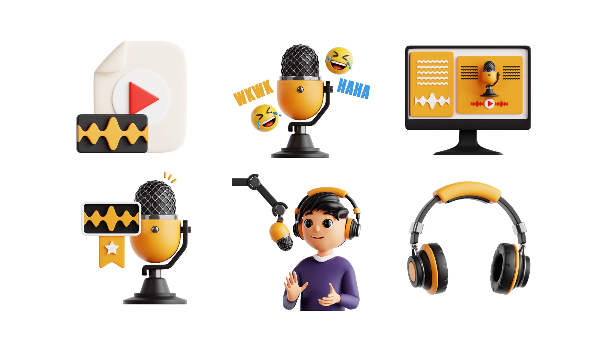 3D Podcast 3D Collection - TurboSquid 2282592