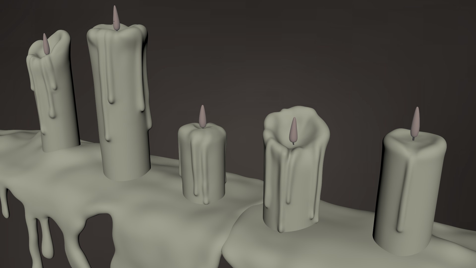 3D Wax Candles - TurboSquid 2160742