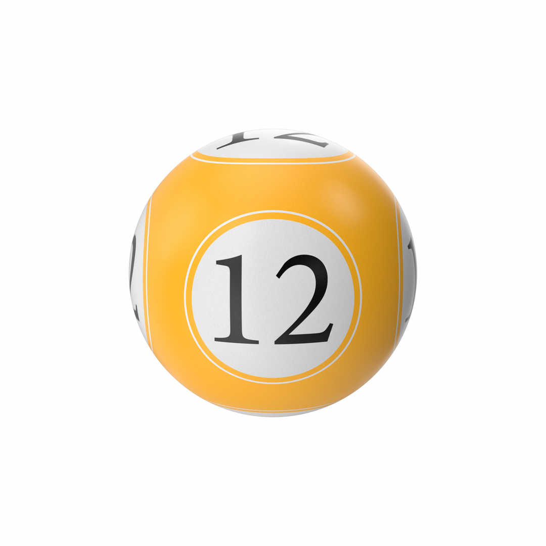 Bingo Ball 12 3D Model - TurboSquid 2323744
