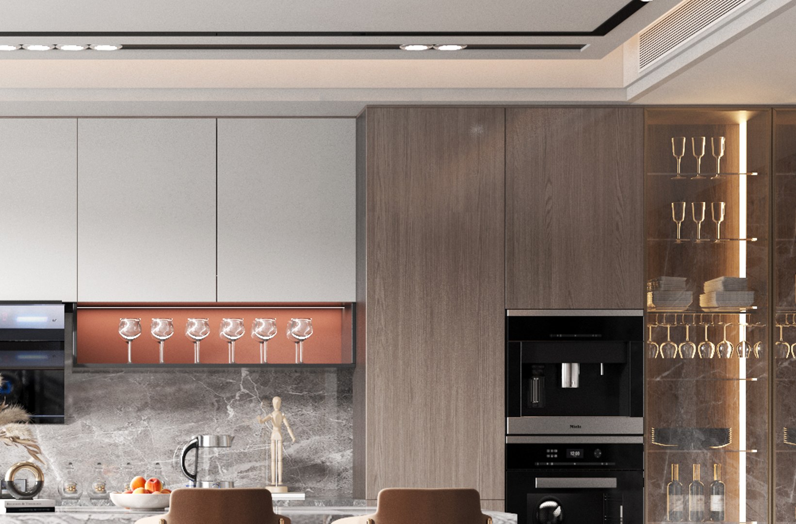 Modern open kitchen model 3D model - TurboSquid 2057763