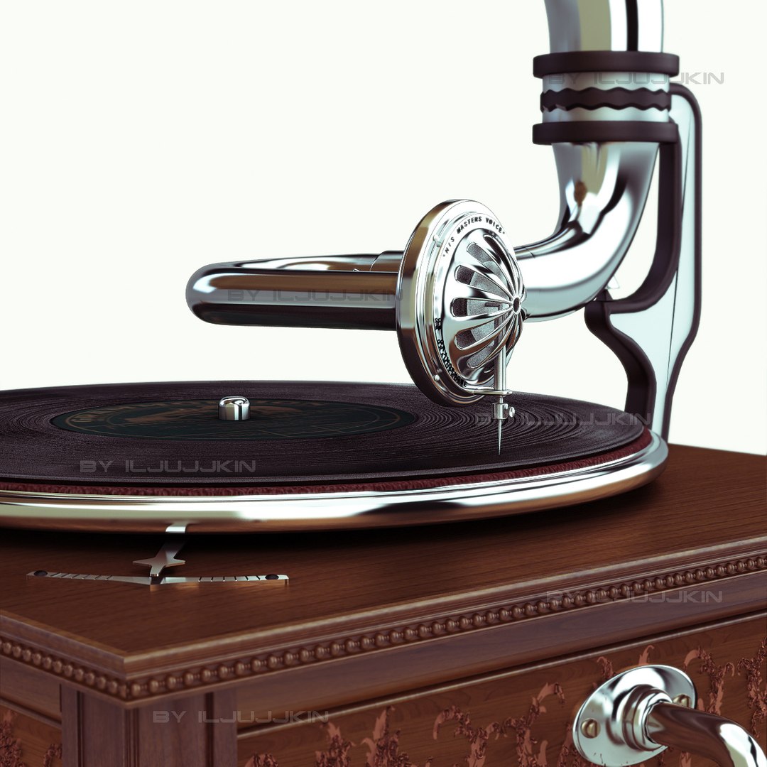 Retro Gramophone 3d Model
