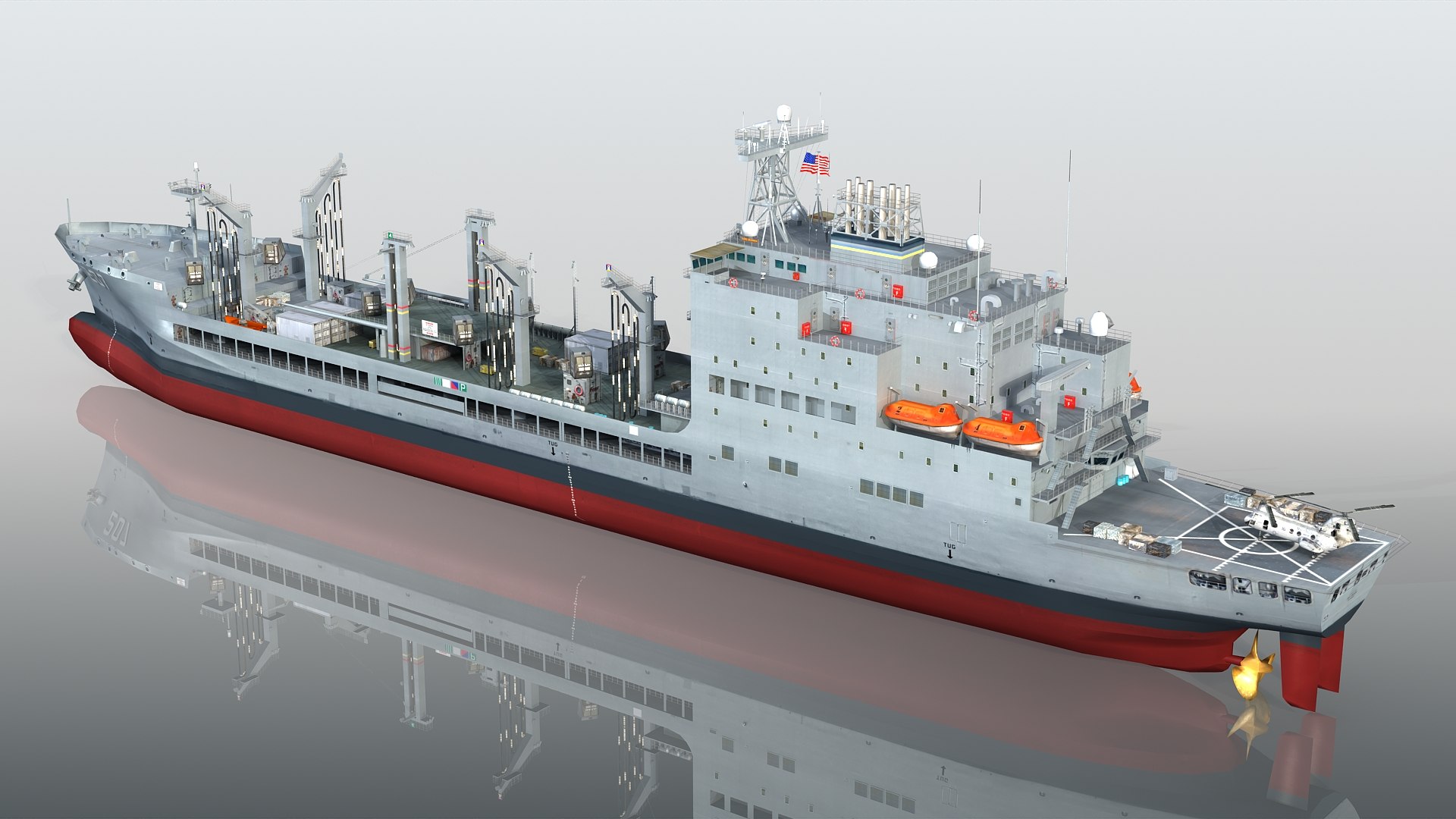 3D model USNS Earl Warren T-AO-207 - TurboSquid 2074557