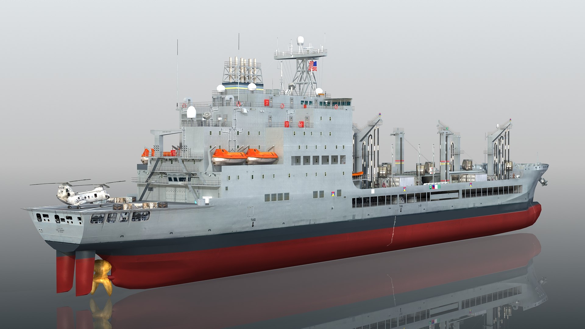 3D model USNS Earl Warren T-AO-207 - TurboSquid 2074557