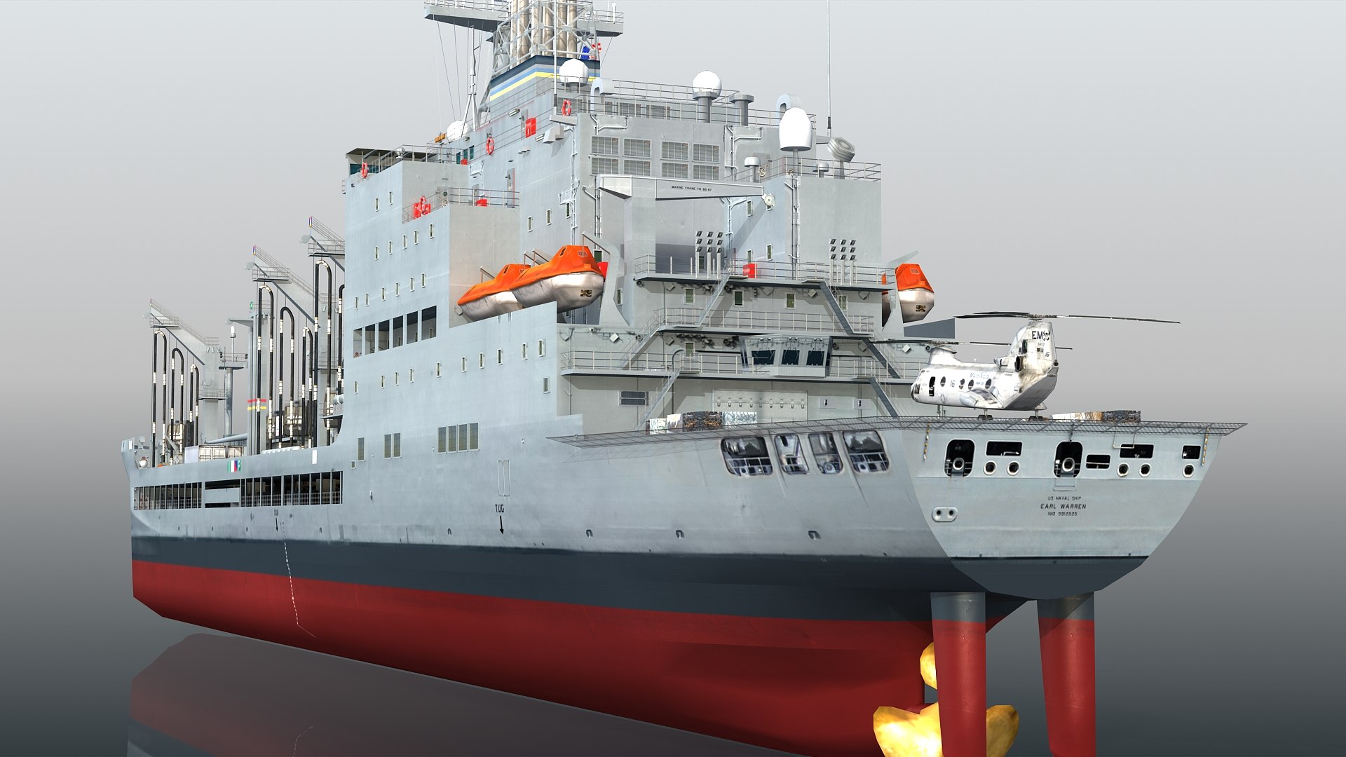 3D model USNS Earl Warren T-AO-207 - TurboSquid 2074557