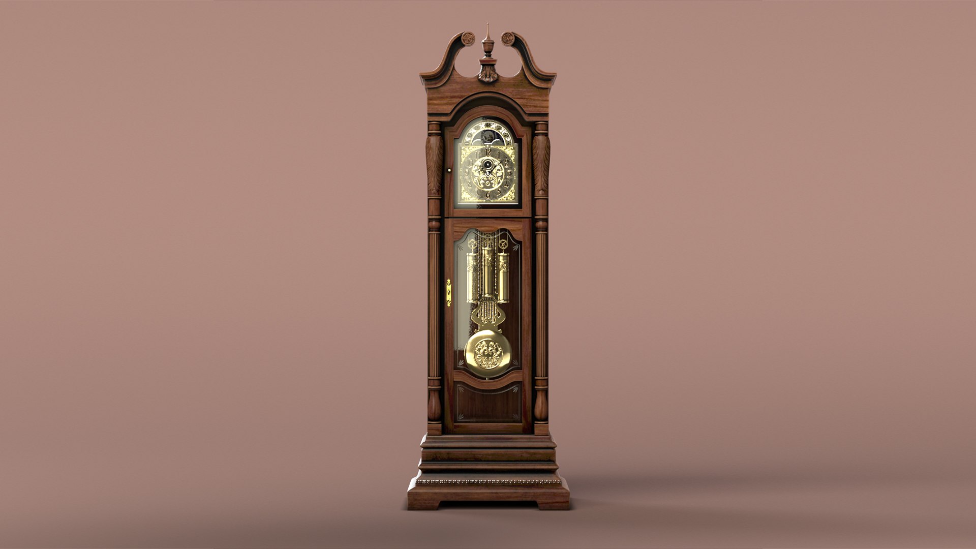 Lindsey Grandfather Clock Model - TurboSquid 1519994