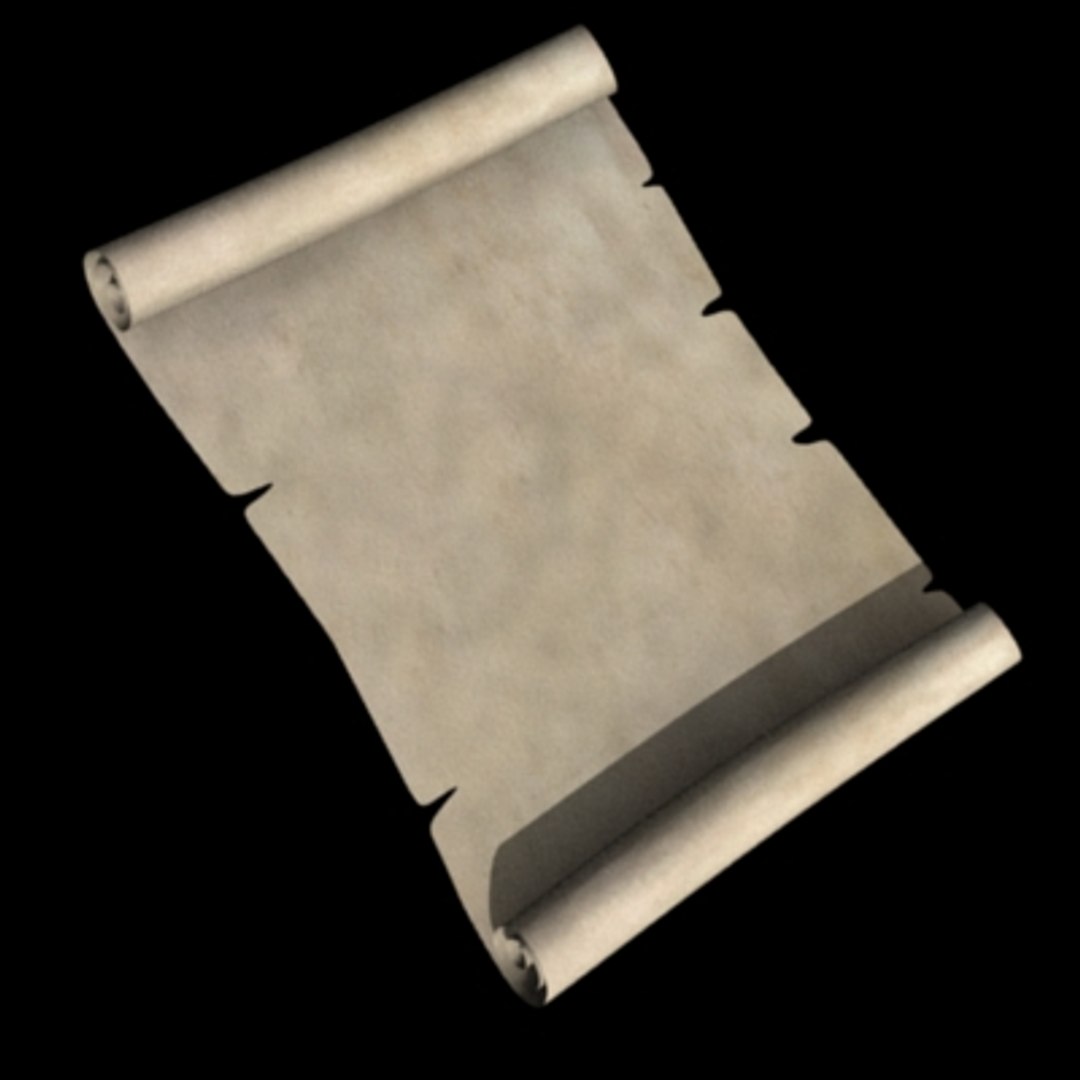 3d Model Paper Scroll