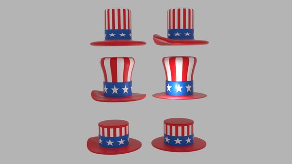usa hat pack 3d model
