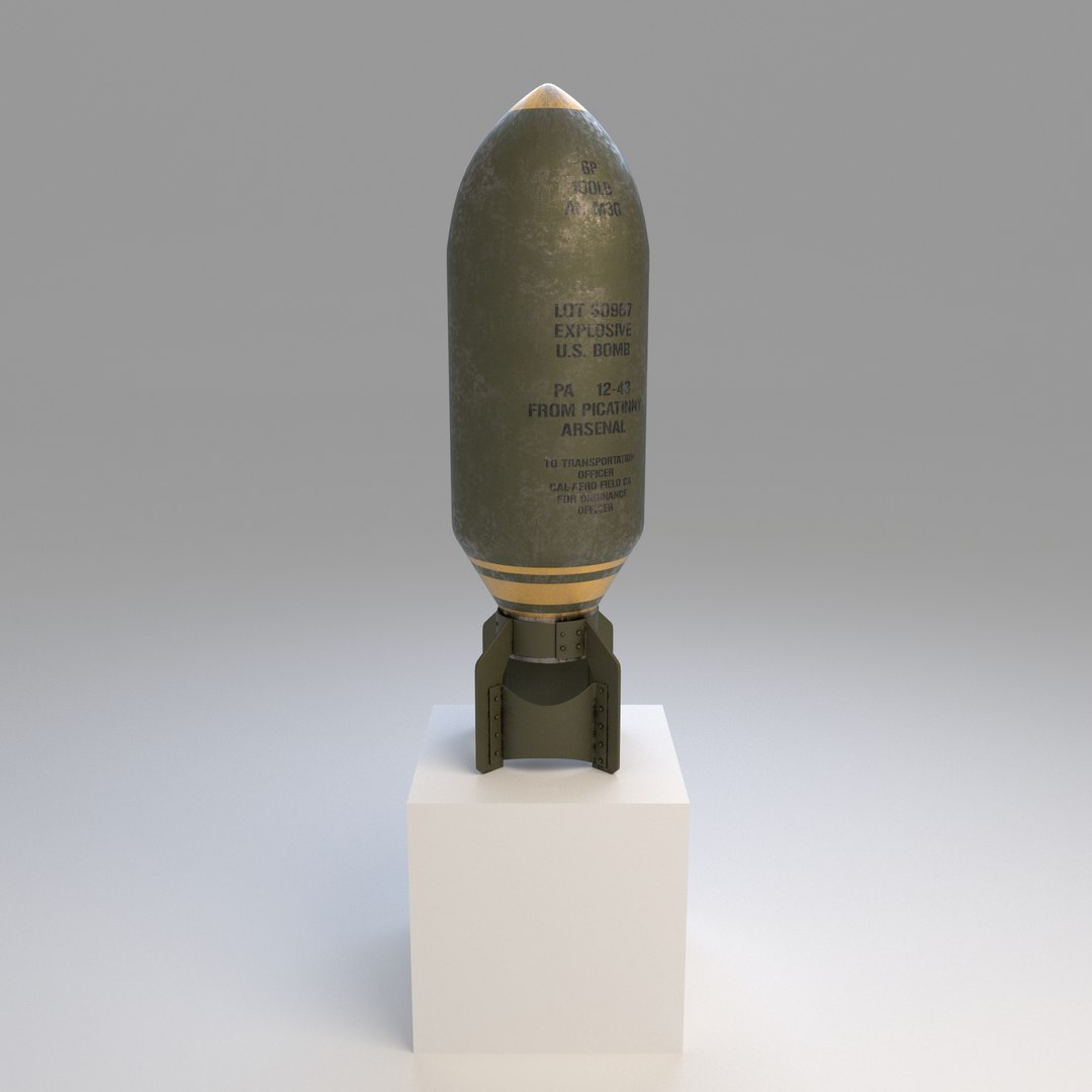 3D World War II Bomb Low Poly - TurboSquid 1743946