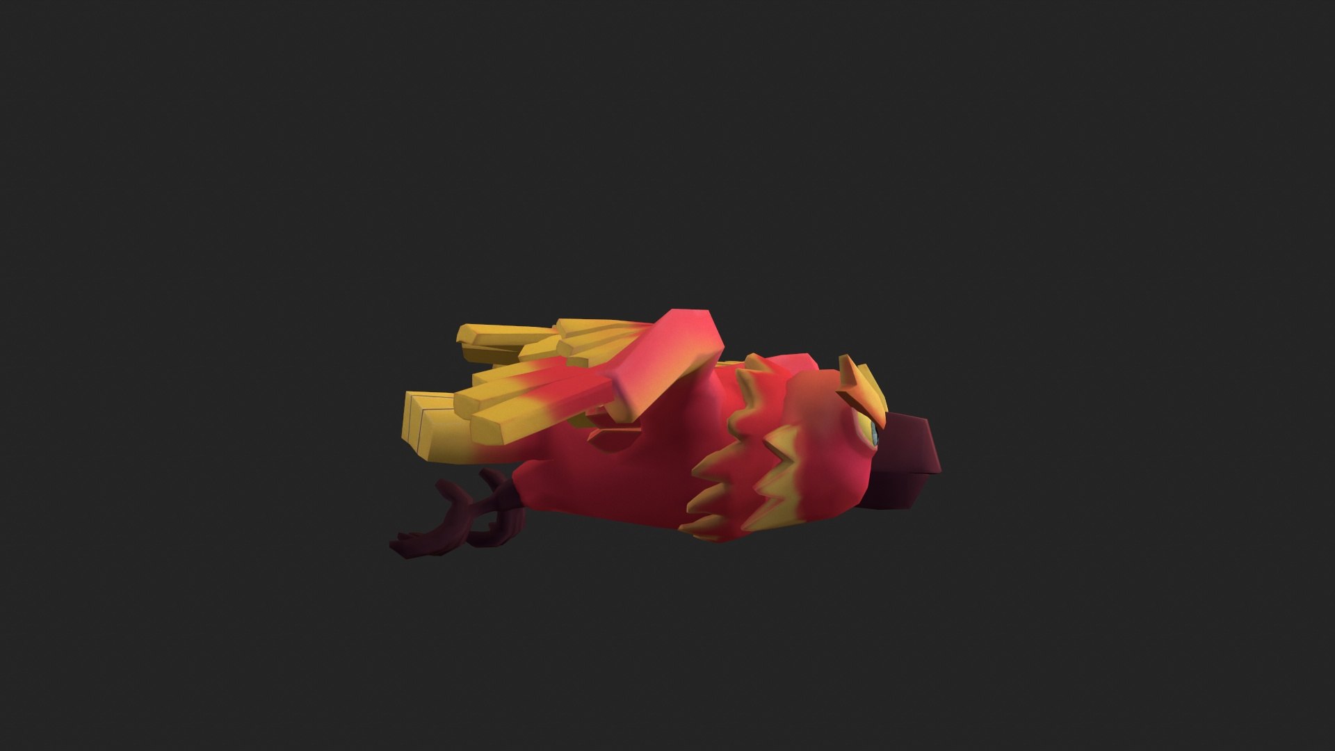 3D Lowpoly Stylized Phoenix Rigged And Animated For VR AR Games ...