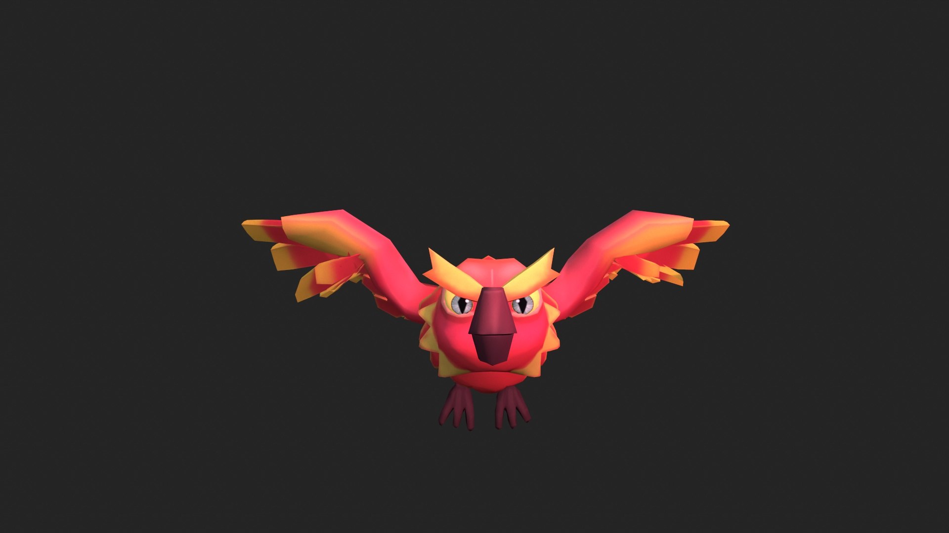 3D Lowpoly Stylized Phoenix Rigged And Animated For VR AR Games ...