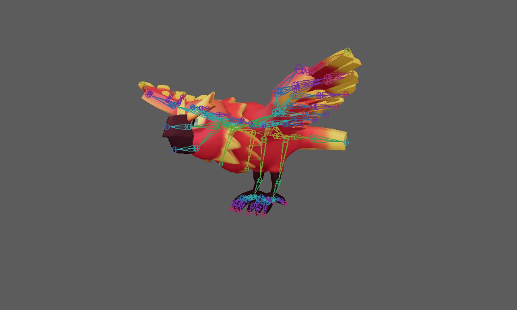 3D Lowpoly Stylized Phoenix Rigged And Animated For VR AR Games ...