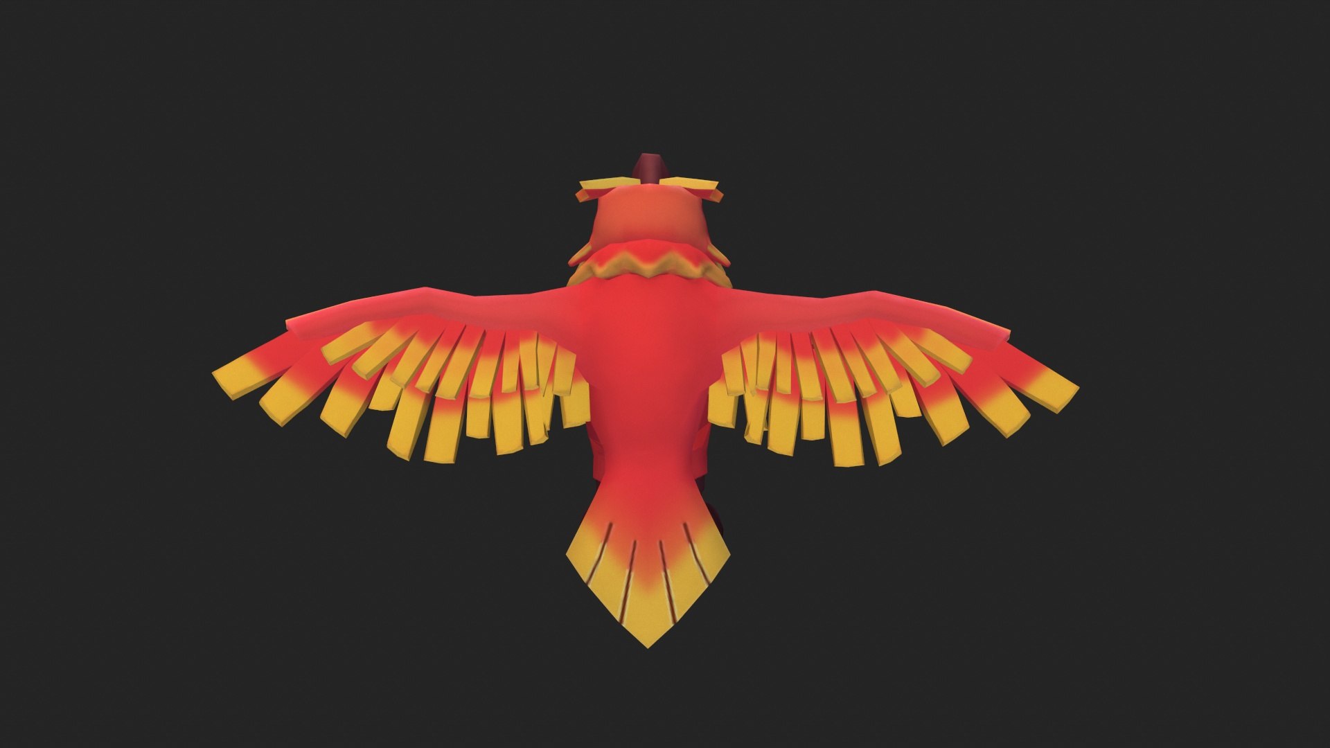 3D Lowpoly Stylized Phoenix Rigged And Animated For VR AR Games ...