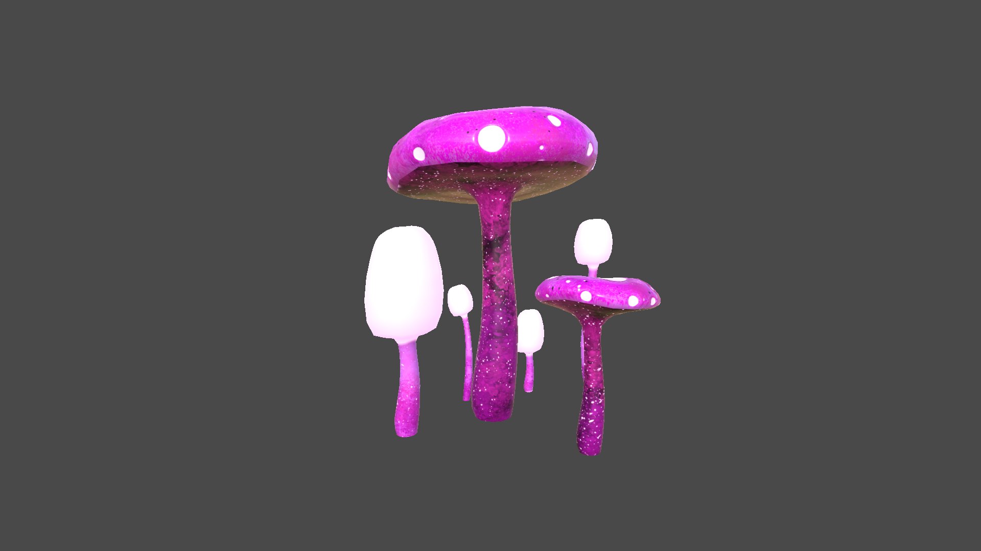 3D Fantasy Mushroom H07 Pink - Scene Backdrop Design - TurboSquid 2180033