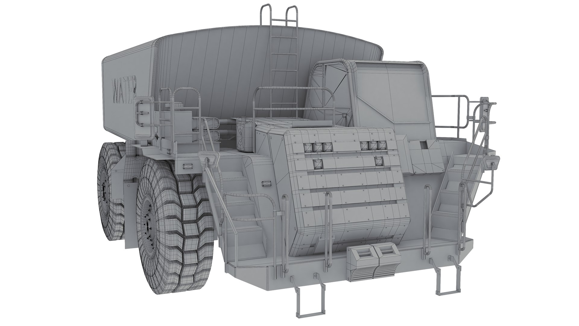 3D Model Big Water Truck - TurboSquid 2279383