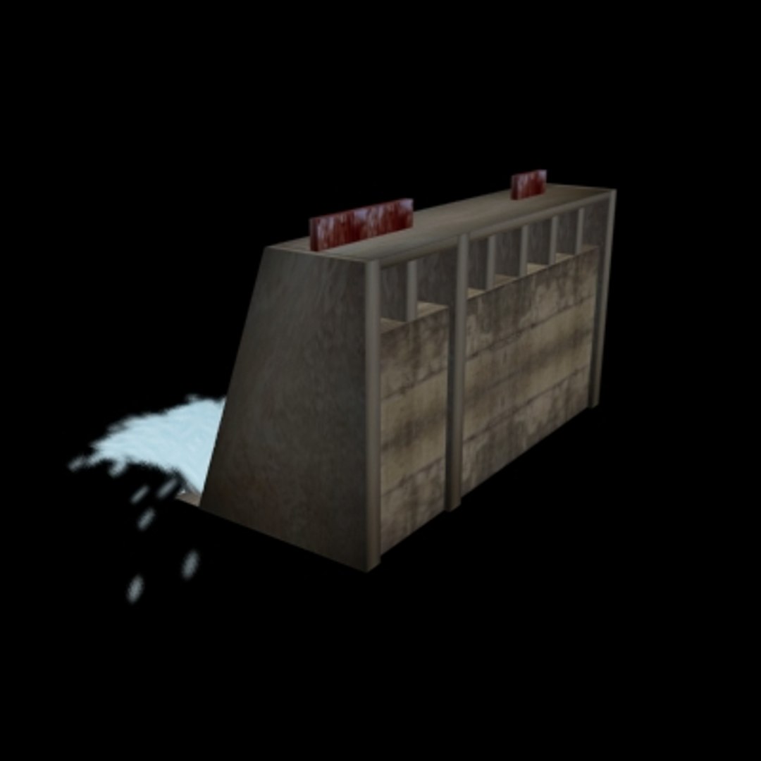 Dam Water Animate 3d Model