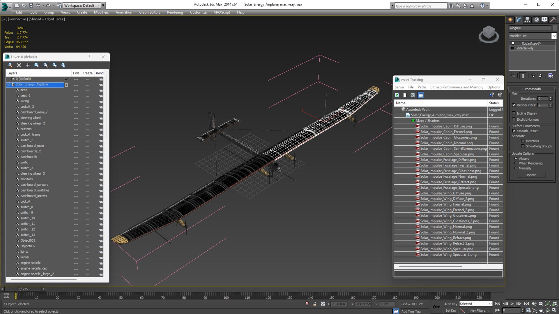 Solar Energy Airplane model - TurboSquid 2031259