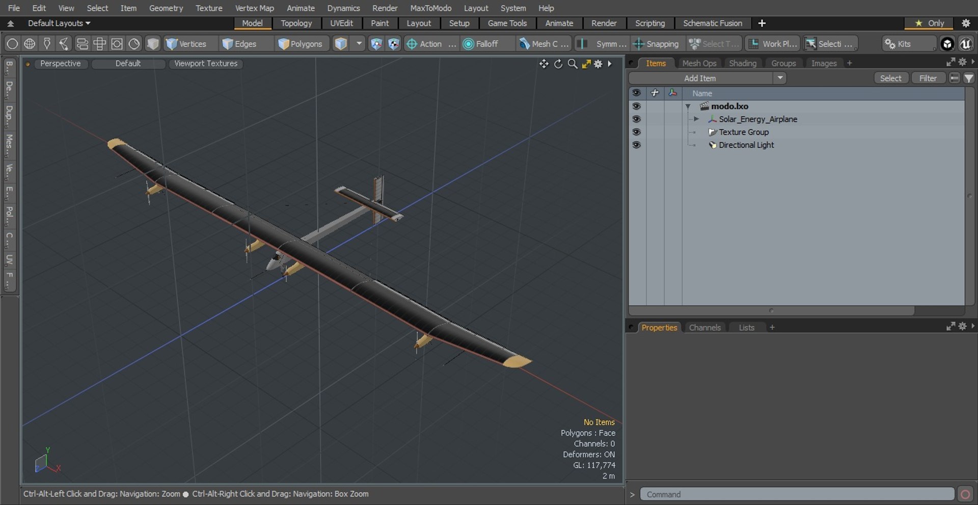 Solar Energy Airplane model - TurboSquid 2031259