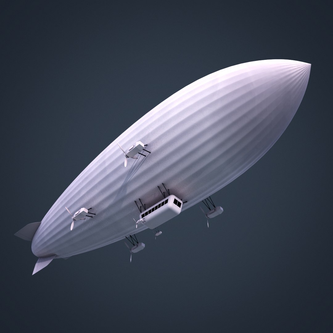 Blimp Airship Balloon 3d Model