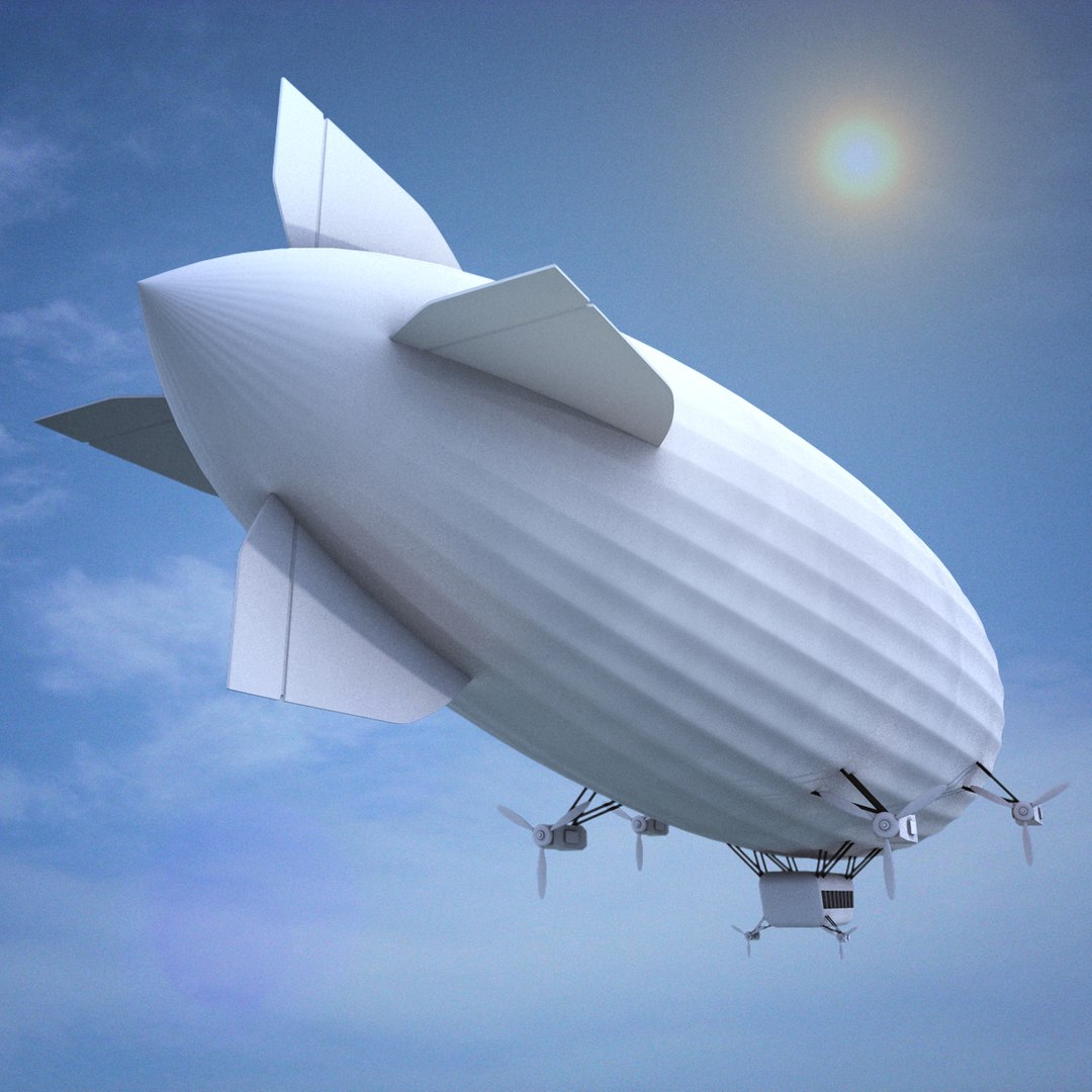 Blimp Airship Balloon 3d Model