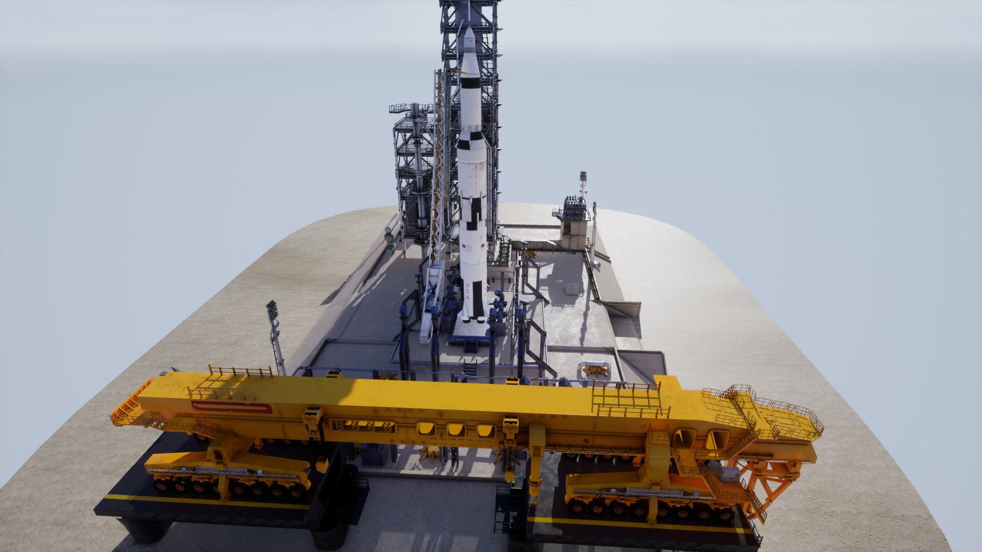 3D US Rocket Launch Modular Environment - TurboSquid 1984195