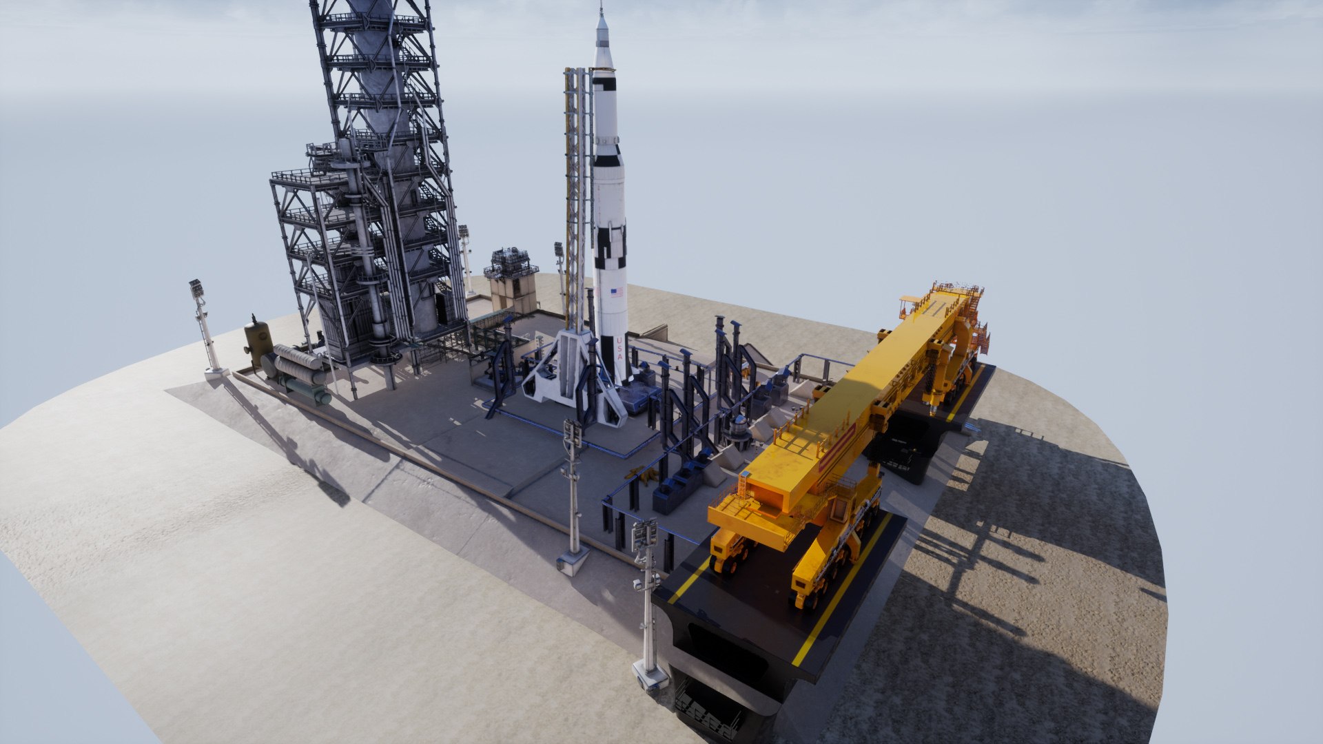 3D US Rocket Launch Modular Environment - TurboSquid 1984195