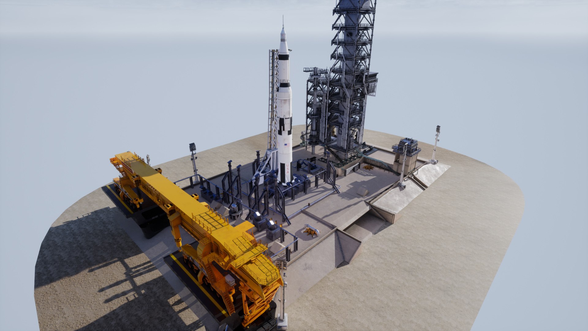 3D US Rocket Launch Modular Environment - TurboSquid 1984195