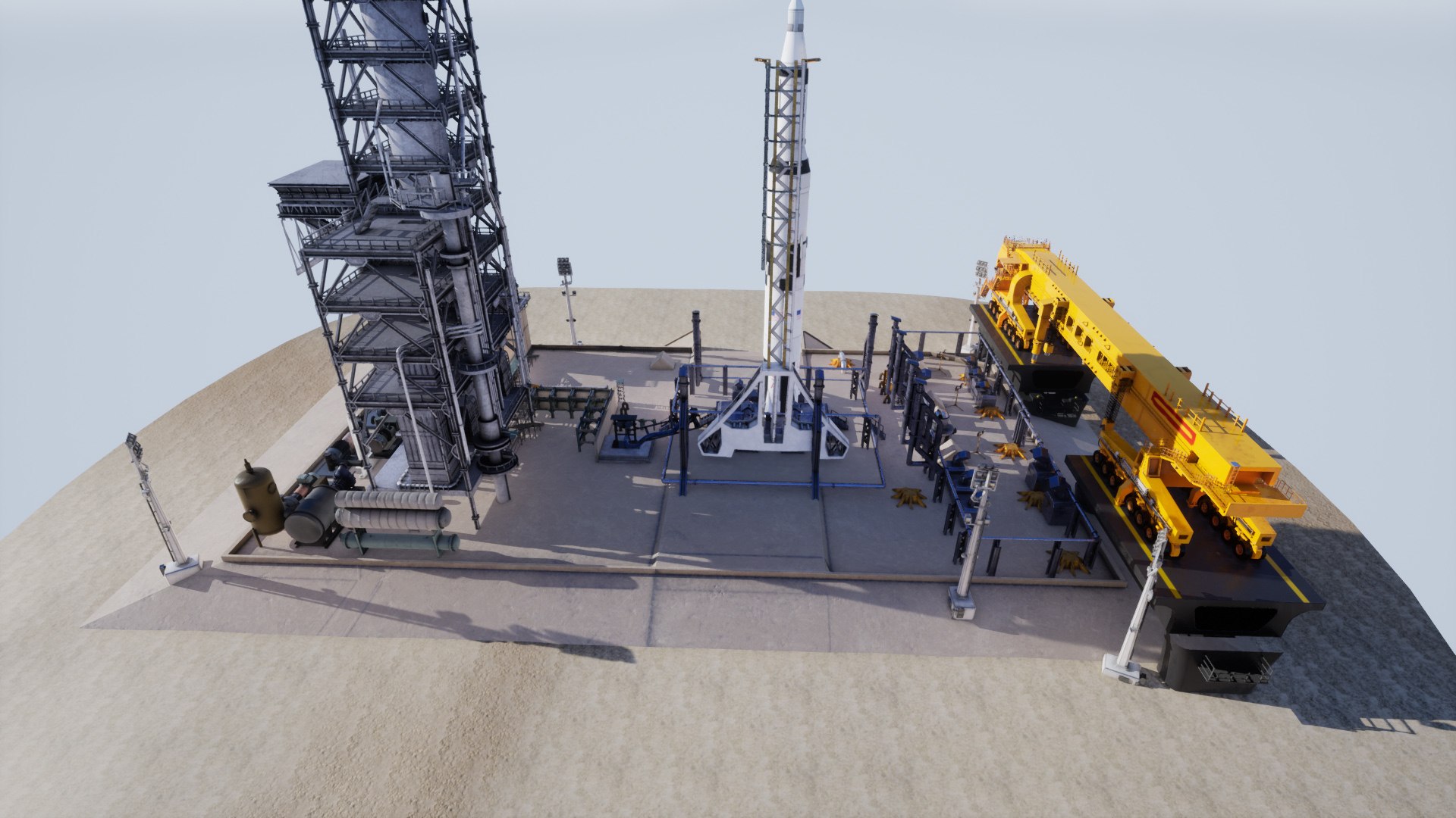 3D US Rocket Launch Modular Environment - TurboSquid 1984195
