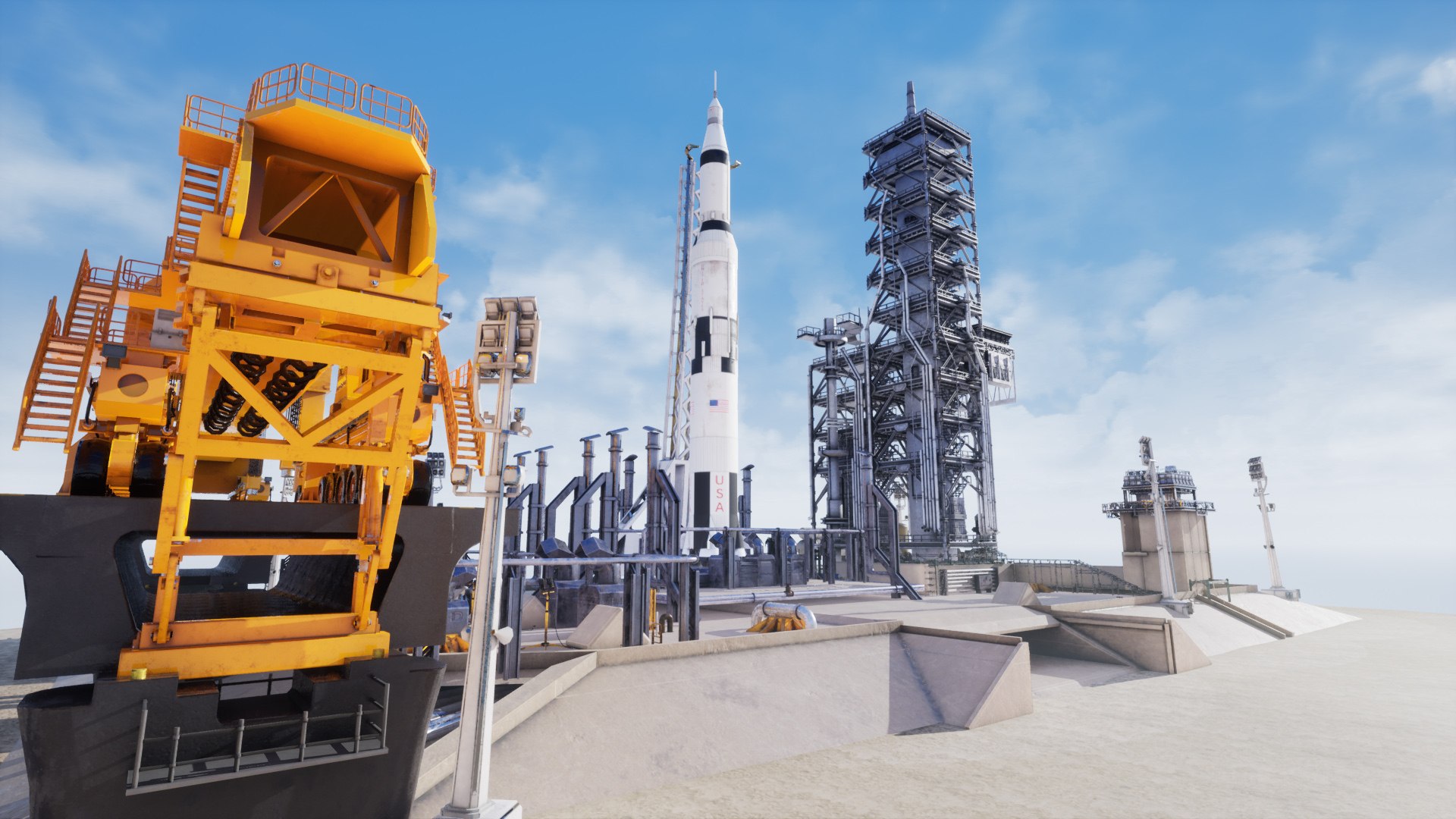 3D US Rocket Launch Modular Environment - TurboSquid 1984195