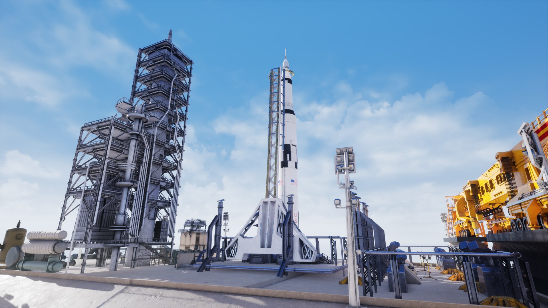 3D US Rocket Launch Modular Environment - TurboSquid 1984195