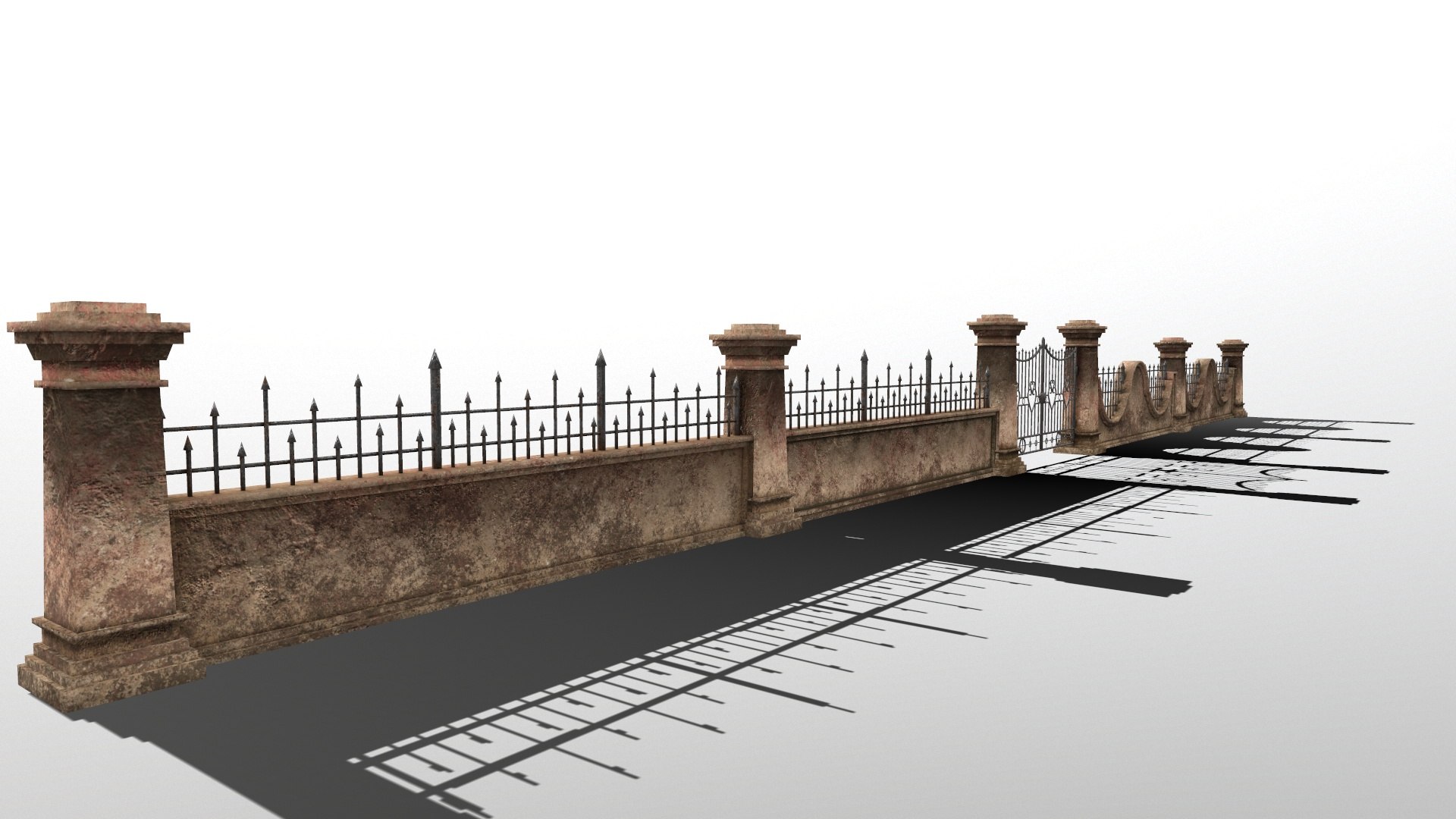 Gate Wall Model - TurboSquid 1305146