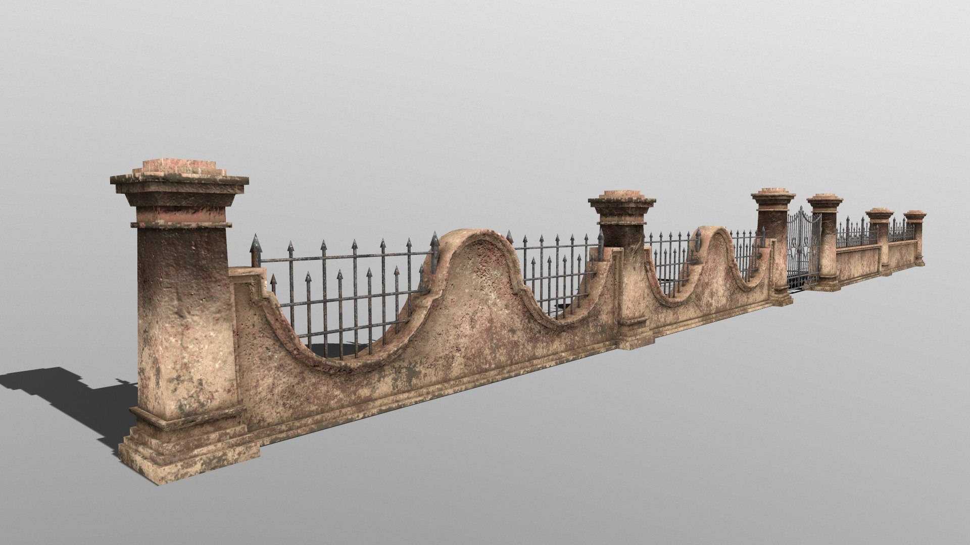 Gate Wall Model - TurboSquid 1305146