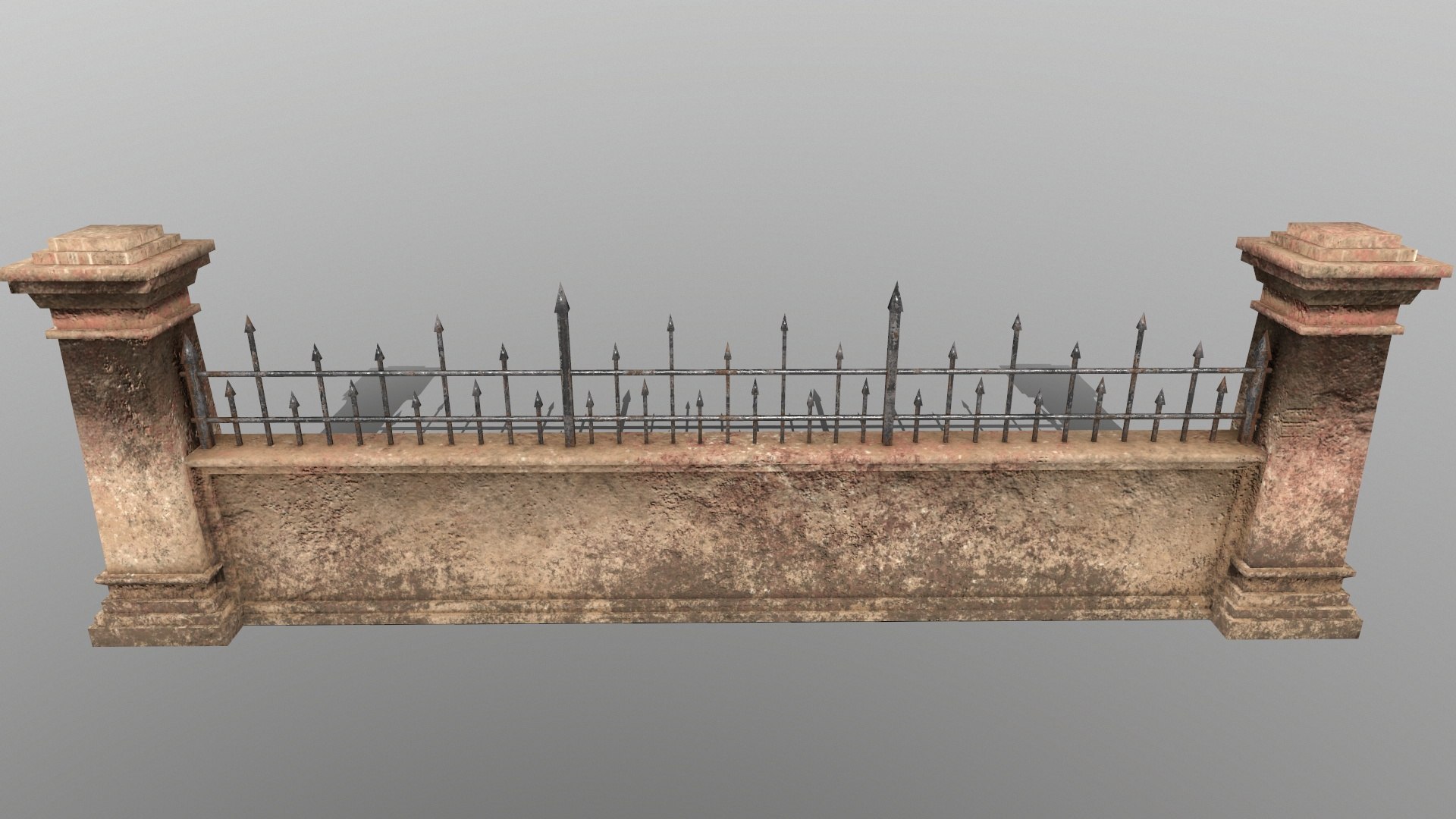 Gate Wall Model - TurboSquid 1305146