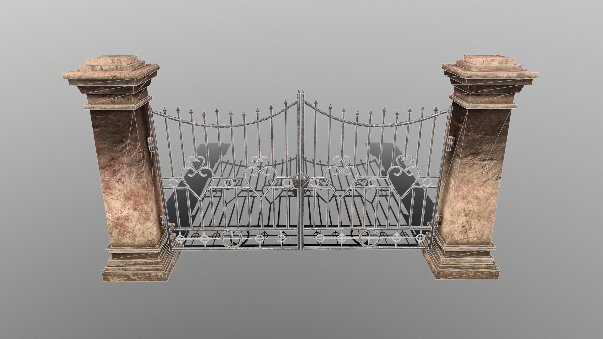 Gate Wall Model - TurboSquid 1305146