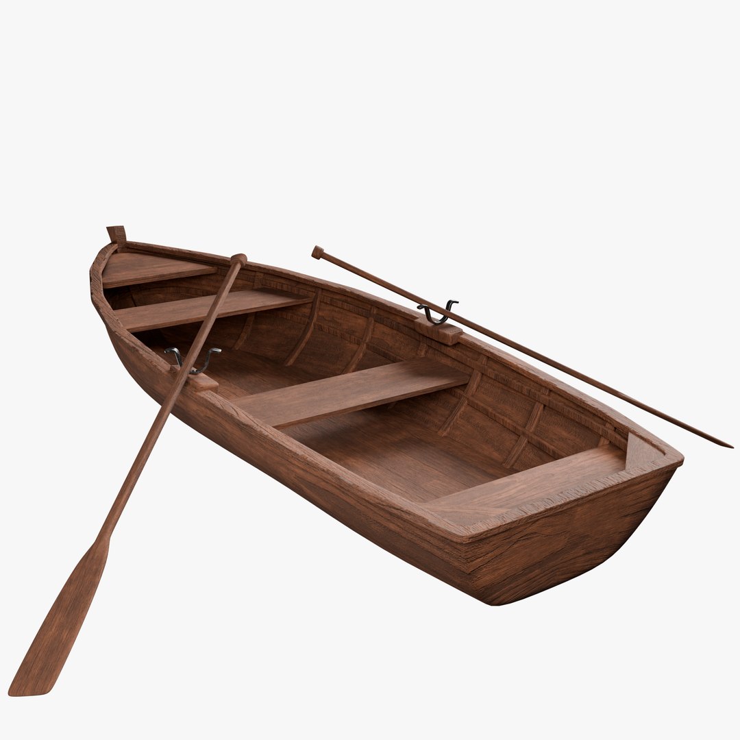 Wooden Rowboat 3D - TurboSquid 2295812